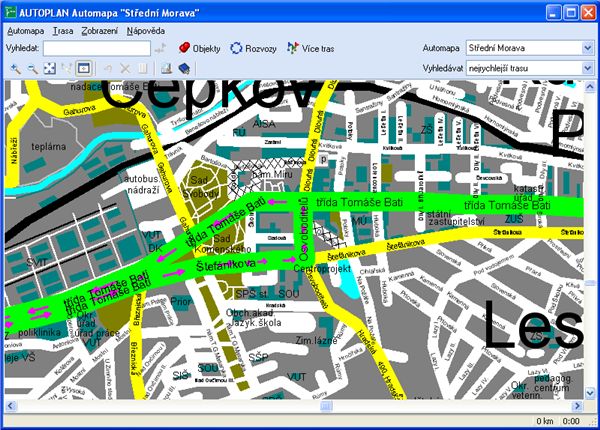 Automapa AUTOPLAN, mapové moduly, popis, náhledy - KROB software s.r.o.