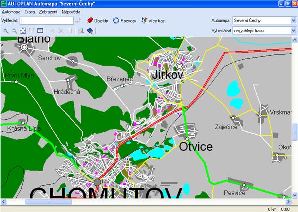 Automapa AUTOPLAN, mapové moduly, popis, náhledy - KROB software s.r.o.